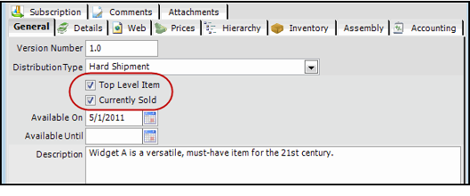 Controlling Product Availability – Aptify Support