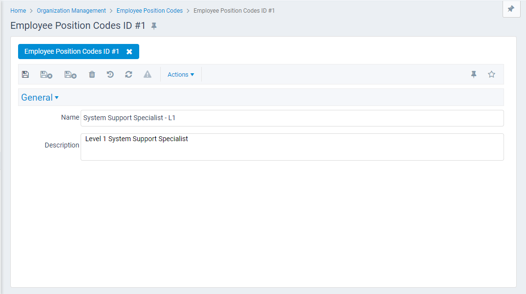 About the Employee Position Codes Form – Aptify Support
