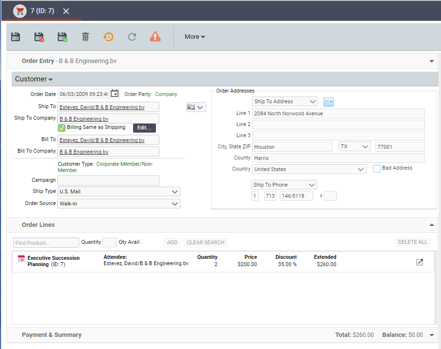 About the Orders Form – Aptify Support