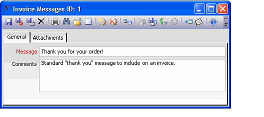 About the Invoice Messages Form – Aptify Support