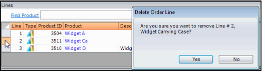 Removing Order Lines – Aptify Support