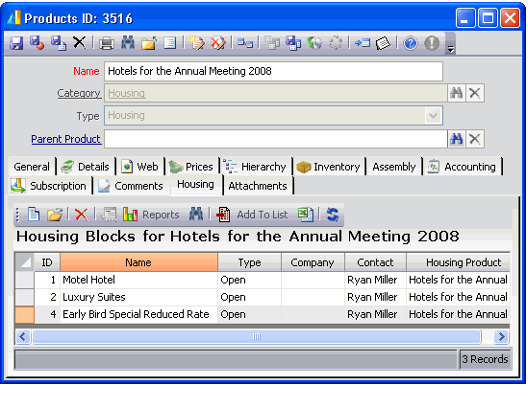 About the Products Form Housing Tab – Aptify Support