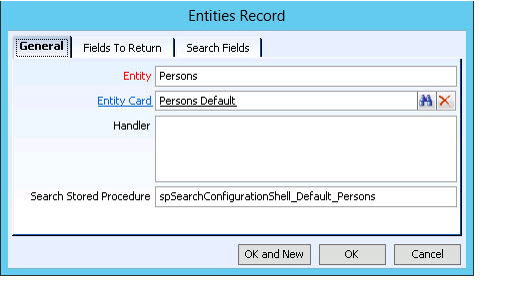 About the Search Configurations Form – Aptify Support