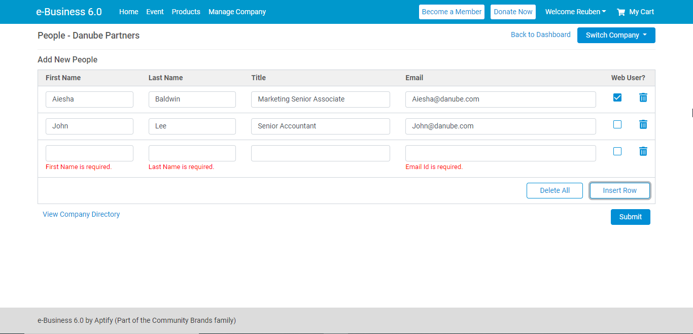 Adding Persons – Aptify Support