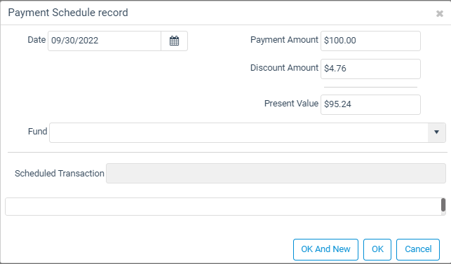 About the Payment Schedule Form – Aptify Support
