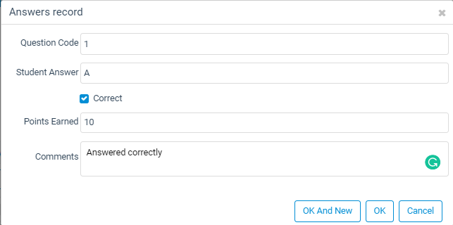 About the Answer Sheet Answers Form – Aptify Support