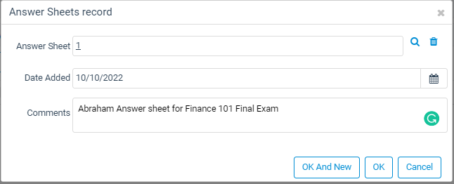 About the Certification Answer Sheets Form – Aptify Support